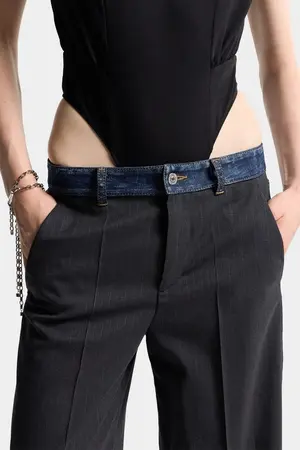 Dsquared2 Dark Rebel Rider Wash Hybrid Tailored Loose Pants