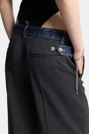 Dsquared2 Dark Rebel Rider Wash Hybrid Tailored Loose Pants
