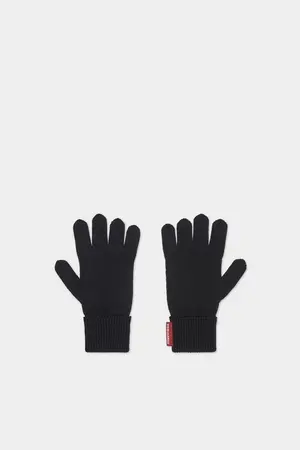 Dsquared2 Ribbed Knit Beanie And Gloves Set