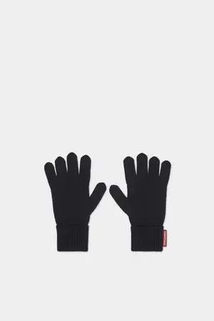 Dsquared2 Ribbed Knit Beanie And Gloves Set