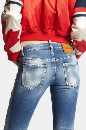 Dsquared2 Medium Wash Skinny Fit Jeans - Blue