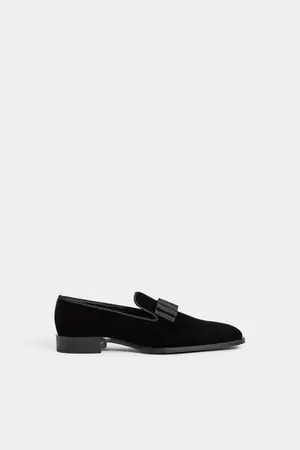 Dsquared2 Velvet Loafers With Grosgrain Ribbon Detail