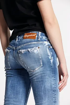 Dsquared2 Medium Wash Super Skinny Jeans