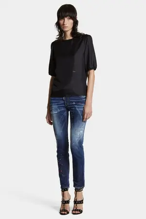 Dsquared2 Medium Wash Skinny Jeans - Blue