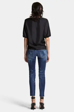 Dsquared2 Medium Wash Skinny Jeans - Blue