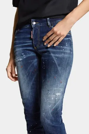 Dsquared2 Medium Wash Skinny Jeans - Blue