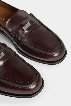 Dsquared2 Brushed Calfskin Leather Loafers