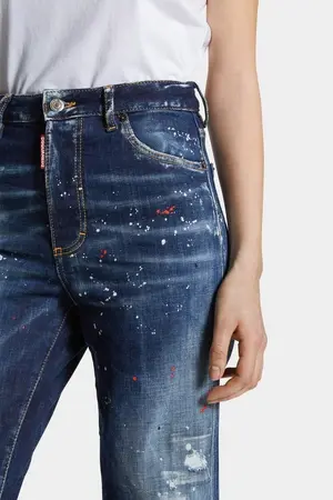 Dsquared2 Medium Red Spots Wash Boston Jeans