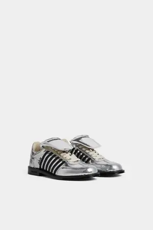 Dsquared2 Boxer Derby Metallic Leather Sneakers