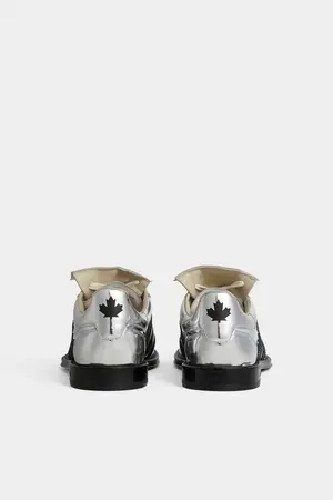 Dsquared2 Boxer Derby Metallic Leather Sneakers
