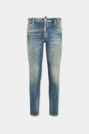 Dsquared2 Medium Sandy Wash Medium Waist Jennifer Jeans - Blue