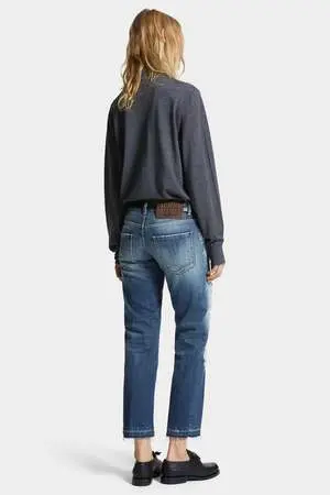 Dsquared2 Medium Wash Distressed Denim Jeans