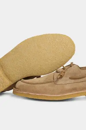 Dsquared2 Neoclassic Suede Boat Shoes - Beige
