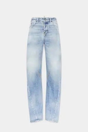 Dsquared2 Light Wash Twisted Jeans - Blue
