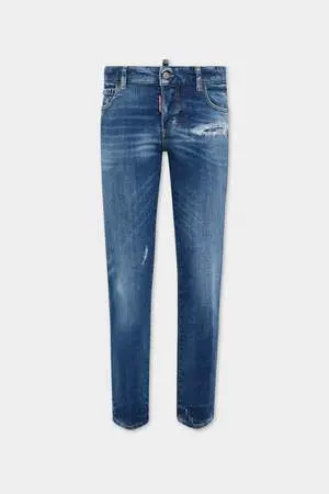 Dsquared2 Medium Wash Jenna Jeans With Distressed Detailing - Blue
