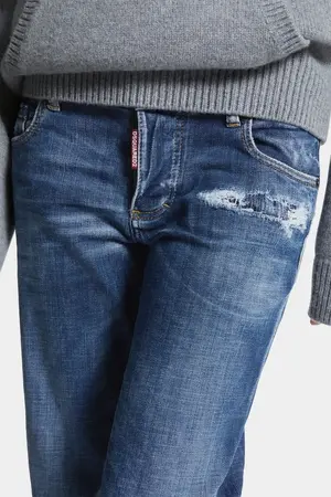 Dsquared2 Medium Wash Jenna Jeans With Distressed Detailing