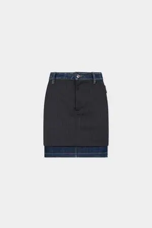 Dsquared2 Dark Wash Hybrid Denim Tailor Skirt - Fantasy