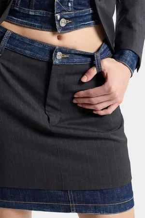 Dsquared2 Hybrid Tailored Denim Skirt