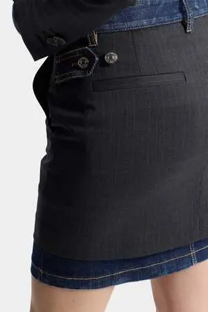 Dsquared2 Hybrid Tailored Denim Skirt