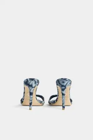 Dsquared2 Rebel Hibiscus Twin Mule Sandals