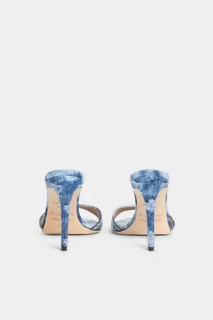 Dsquared2 Monogram Heeled Mules - Blue