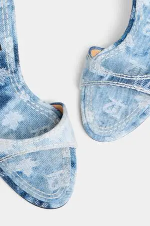 Dsquared2 Monogram Heeled Mules - Blue