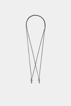 Dsquared2 Dsquared2 Layered Cross Pendant Necklace Black