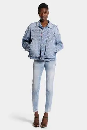 Dsquared2 Light Wash Skinny Jeans - Blue