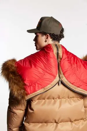 Dsquared2 Down Puffer Parka With Fur Trimmed Hood