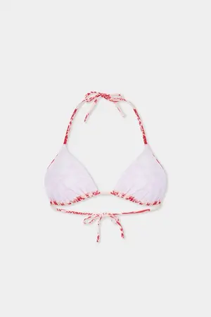 Dsquared2 Rebel Hibiscus Triangle Bikini Top - Fantasy