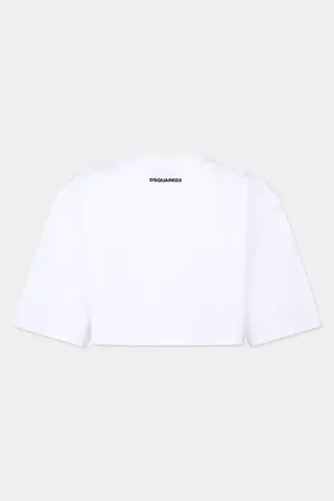 Dsquared2 Iconique Cropped Logo T-shirt - White