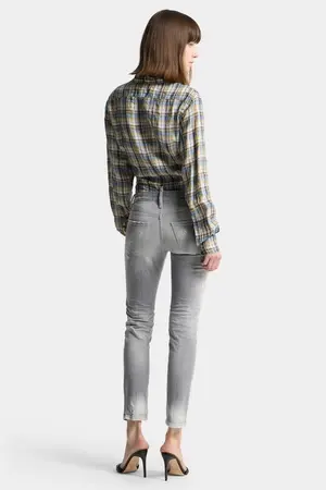 Dsquared2 Brushed Wash Skinny Jeans - Grey