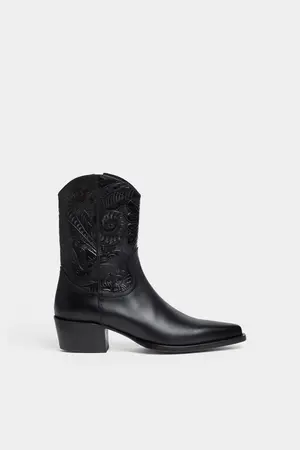 Dsquared2 City Nights Cowboy Boots - Black