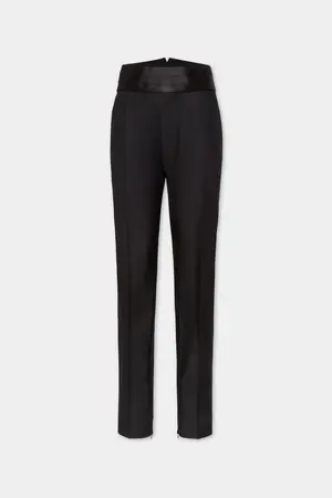 Dsquared2 Tailored Silk-wool Evening Pants - Black