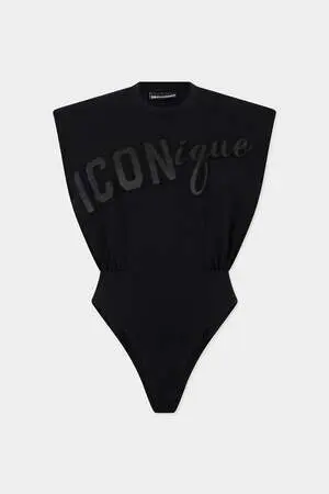 Dsquared2 Iconique Logo Cotton Bodysuit - Black