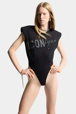 Dsquared2 Iconique Logo Cotton Bodysuit - Black