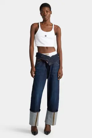 Dsquared2 Dark Wash Loose Fit Denim Jeans
