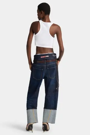 Dsquared2 Dark Wash Loose Fit Denim Jeans