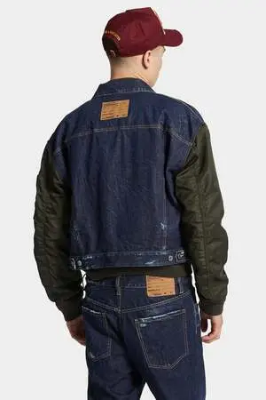 Dsquared2 Hybrid Denim Bomber Jacket