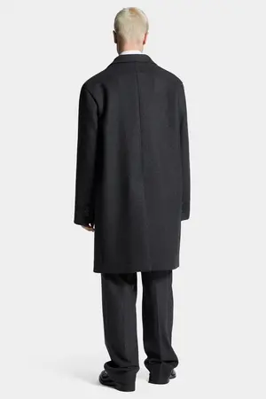 Dsquared2 Wool Felt Tailored Coat - Grey