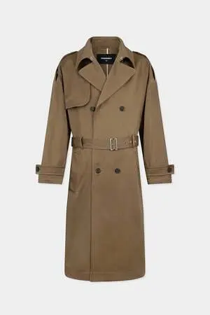 Dsquared2 Oversized Trench Coat - Orange