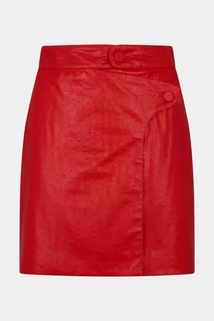 Dsquared2 Printed Faux Leather Skirt
