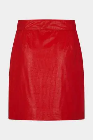 Dsquared2 Printed Faux Leather Skirt