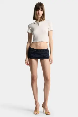 Dsquared2 Sailor Rebel Mini Skirt With Lacing Detail