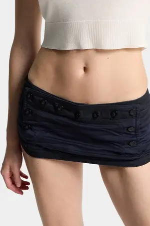 Dsquared2 Sailor Rebel Mini Skirt With Lacing Detail