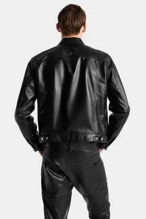Dsquared2 Leather Boxy Jacket