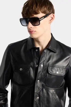Dsquared2 Leather Boxy Jacket