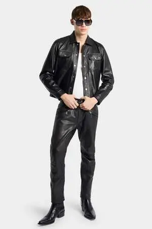 Dsquared2 Leather Boxy Jacket