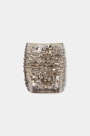 Dsquared2 Sequined Mini Skirt - Silver
