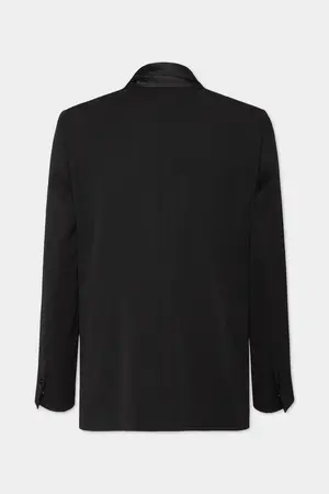 Dsquared2 Wool Blazer With Tassel Scarf
